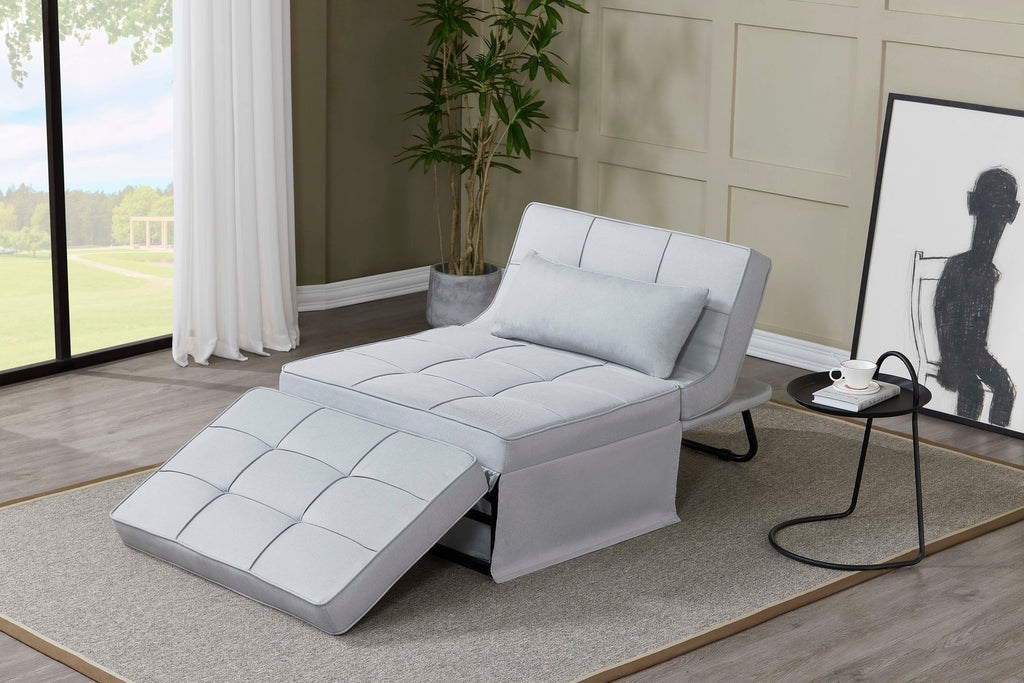 Sillón puf otomano gris 3 en 1 Ota – Concept-U